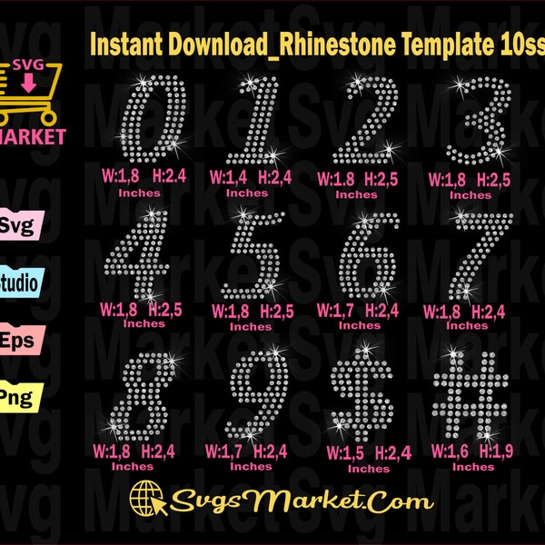 Rhinestone Transfer - Etsy