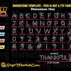Alphabet Letters Rhinestone Template Svg, Font Rhinestone Svg for ...
