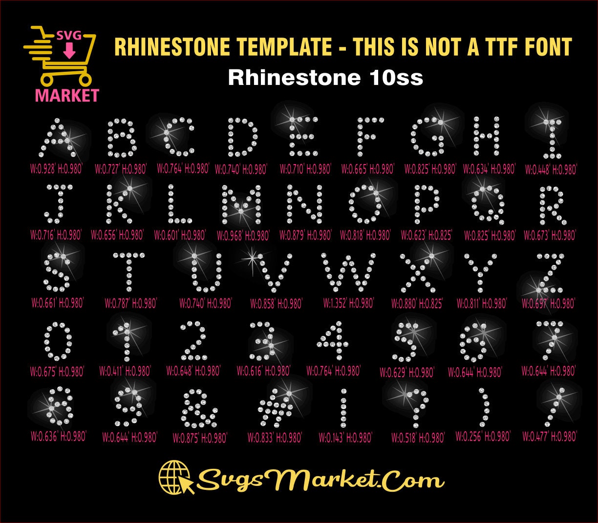 Alphabet Letters Rhinestone Template Svg Font Rhinestone Svg - Etsy