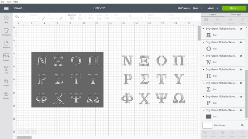 Greek Alphabet Rhinestone Template Svg Greek Letters - Etsy