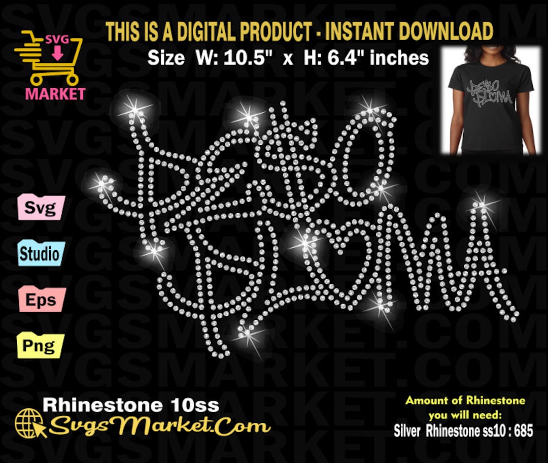 Instant Download Peso Pluma Rhinestone Template SVG, Peso Pluma ...