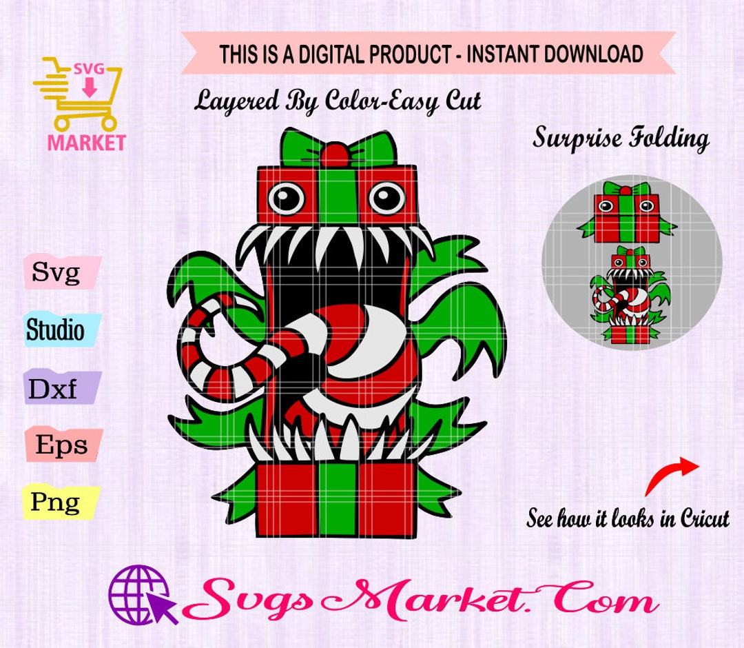 Spooky Christmas Svg, Horror Christmas Svg for Cricut, Cameo, Surprise ...