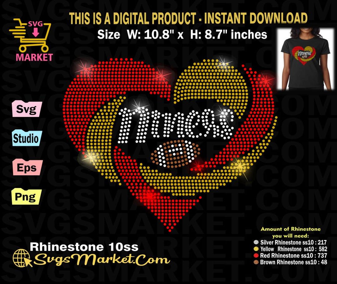 Niners Fan SVG Instant Download Rhinestone Template Football, 49ers ...