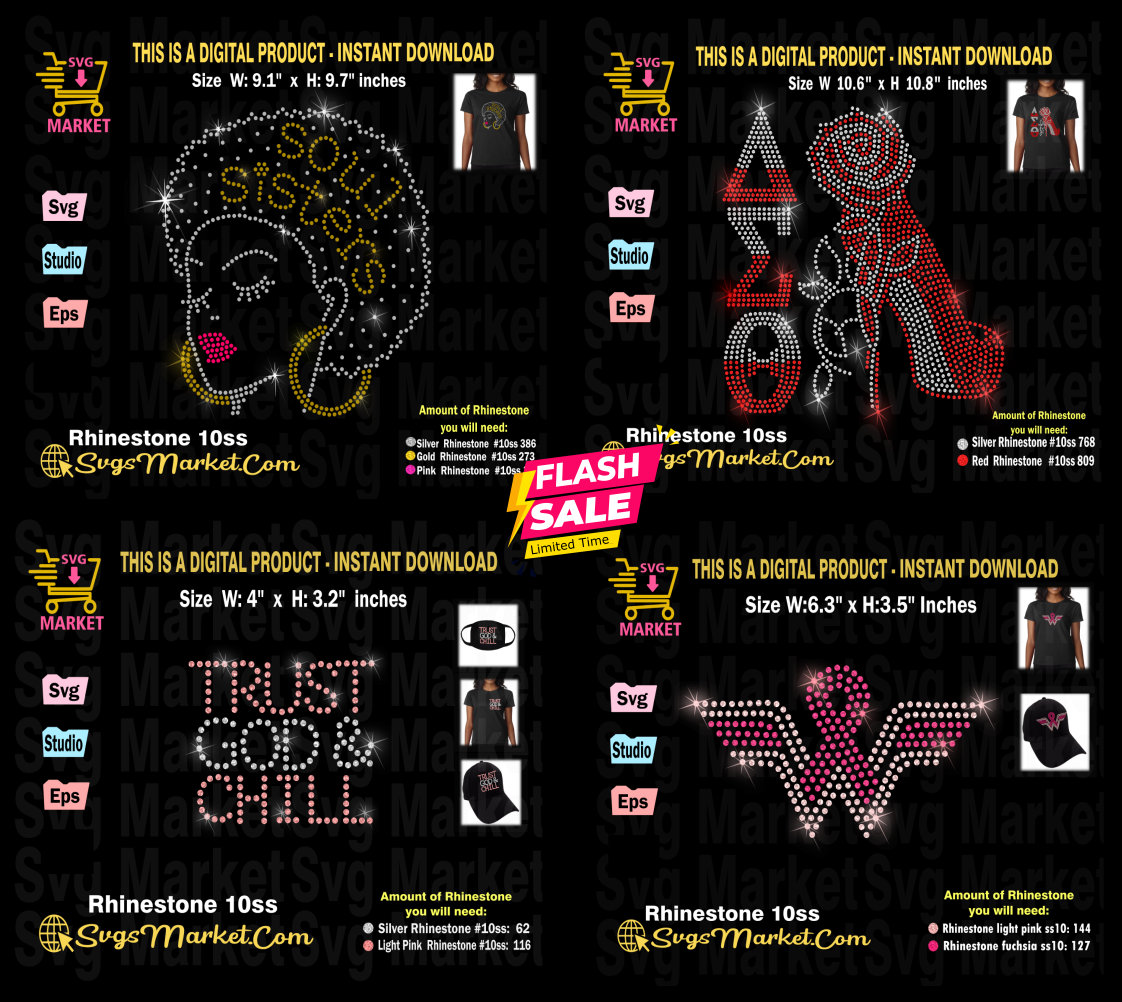 Mega Bundle Rhinestone Template Svg, Bundle Rhinestone Ss10 Svg for ...