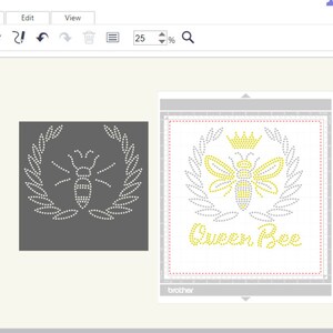 Queen Bee Rhinestone Template Svg, Crown Rhinestone Svg, Queen Bee Svg ...
