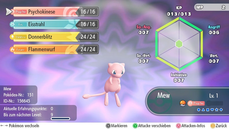 Original Legendary Poké Ball Plus Mew Level 1 Pokémon Let's Go Pikachu ...