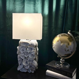 Handmade Oyster Shell Table Lamp, Coastal Cottage Decor - Etsy