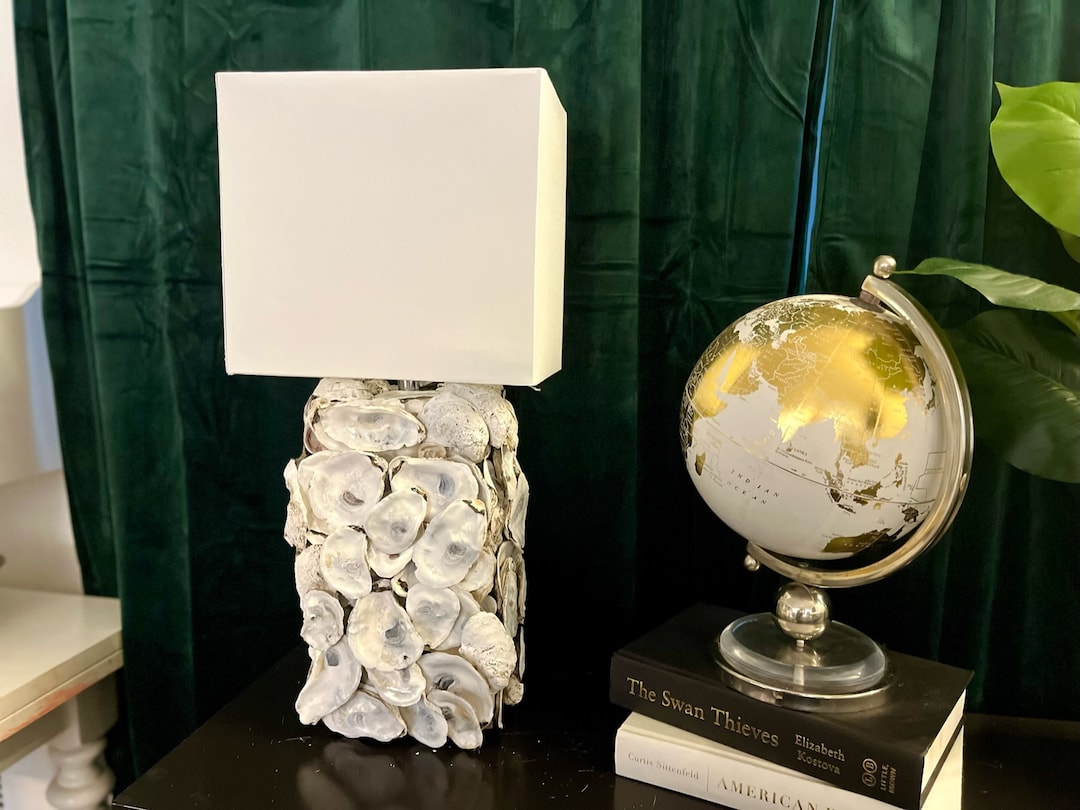 Handmade Oyster Shell Table Lamp, Coastal Decor for Your Home, Unique ...