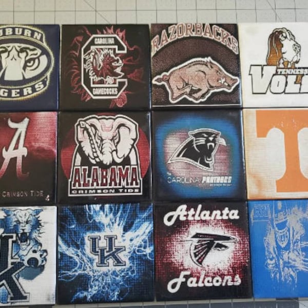 College Team Coasters - Etsy