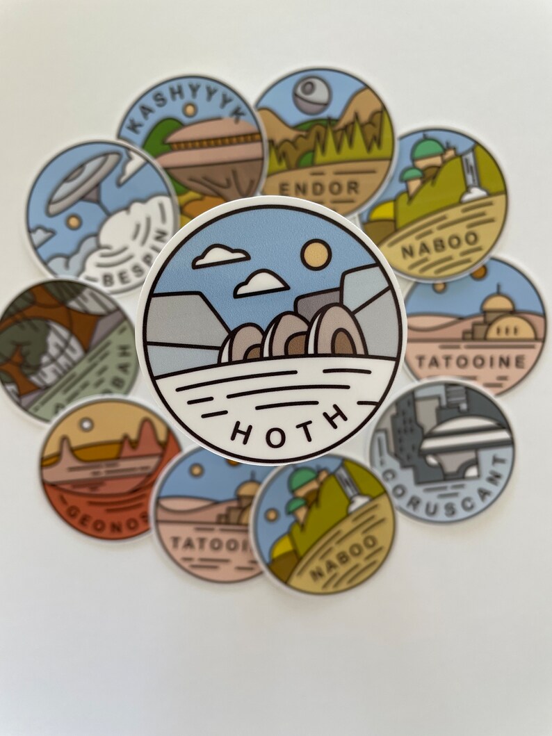Star Wars Planet Stickers - Etsy