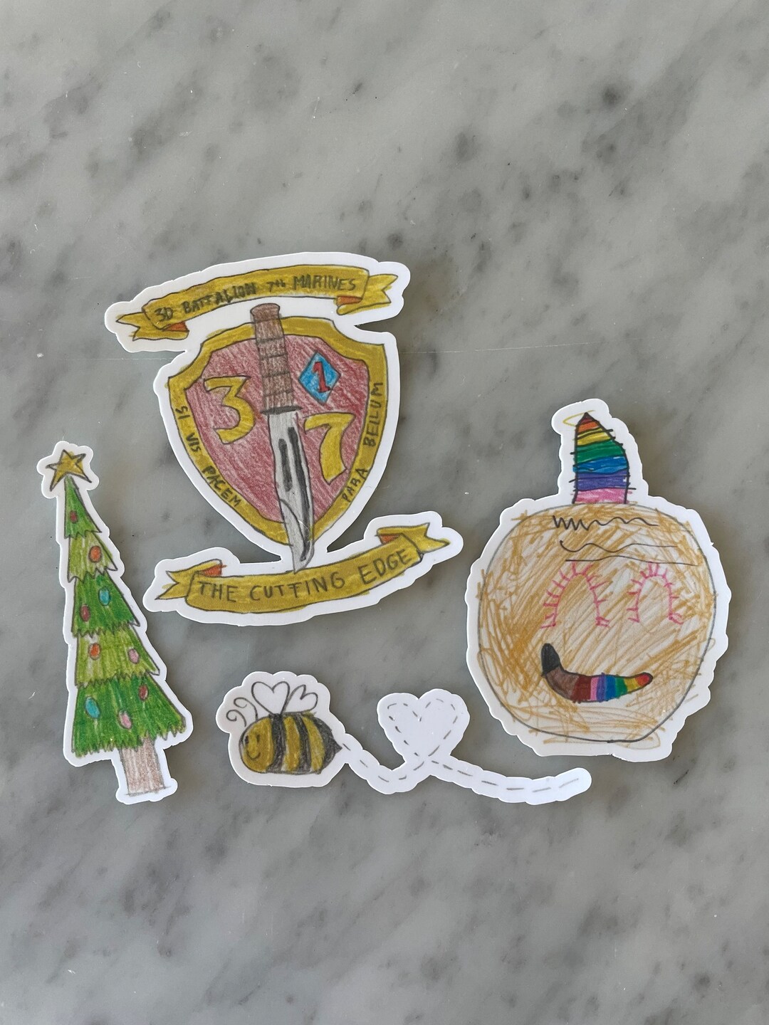 Custom Childrens Artwork Stickerturn Kids Drawing Into Sticker - Etsy