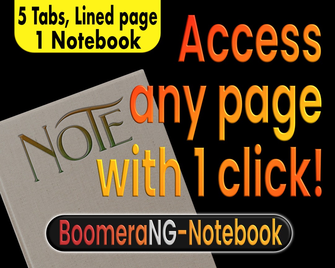 Digital Notebook boomerang-notebook 5-tabs ABC - Etsy