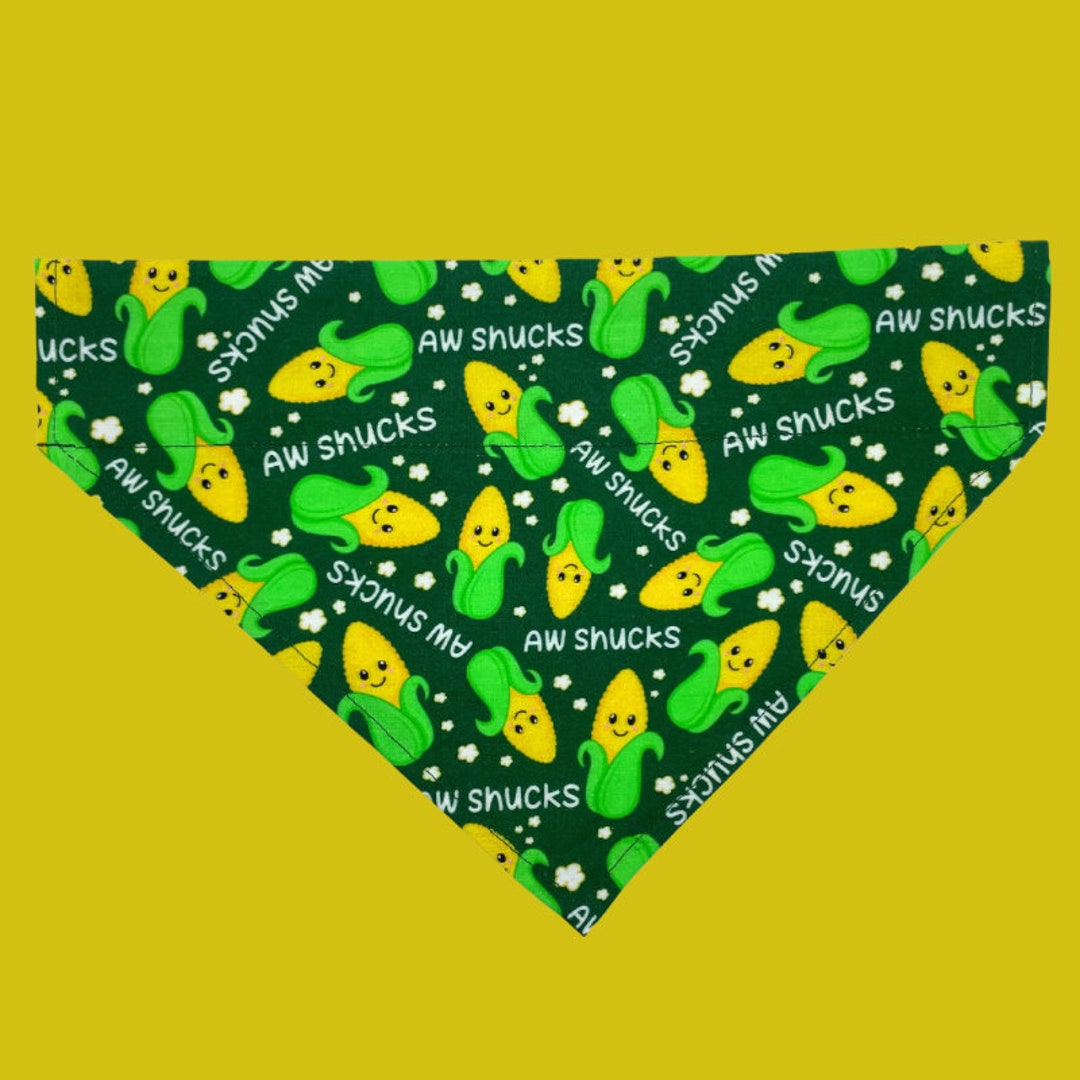 Aw Shucks Over the Collar Dog Bandana, Corn Dog Bandana, Funny ...