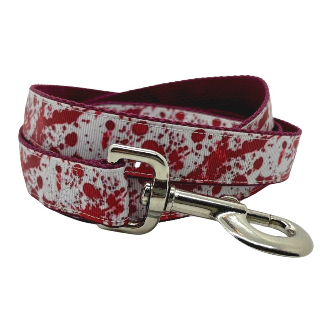 Blood Splatter Dog Leash, Slasher Dog Leash, Horror Film Dog Leash ...