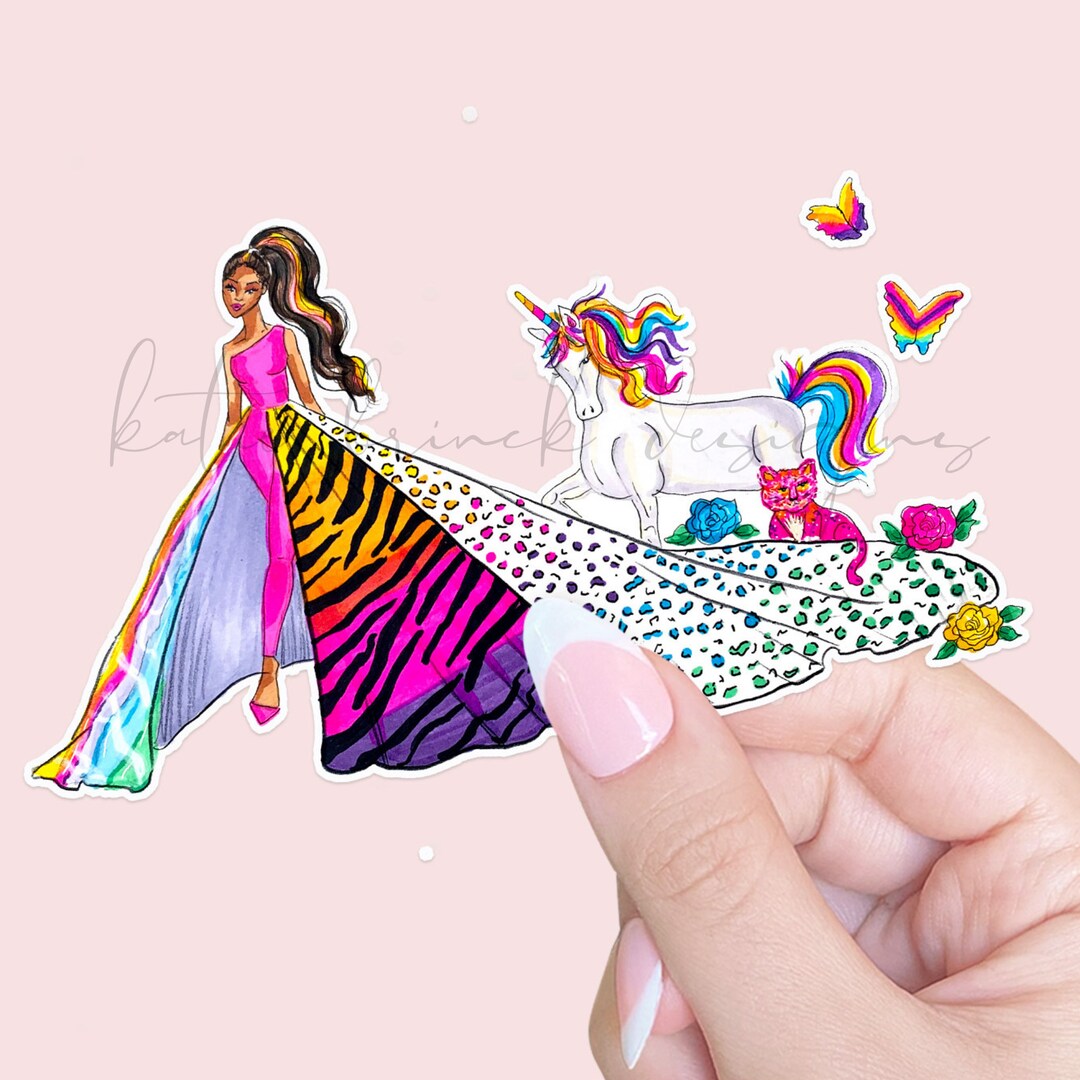 Rainbow Animal Print Vinyl Sticker Water Bottle Vinyl Sticker - Etsy