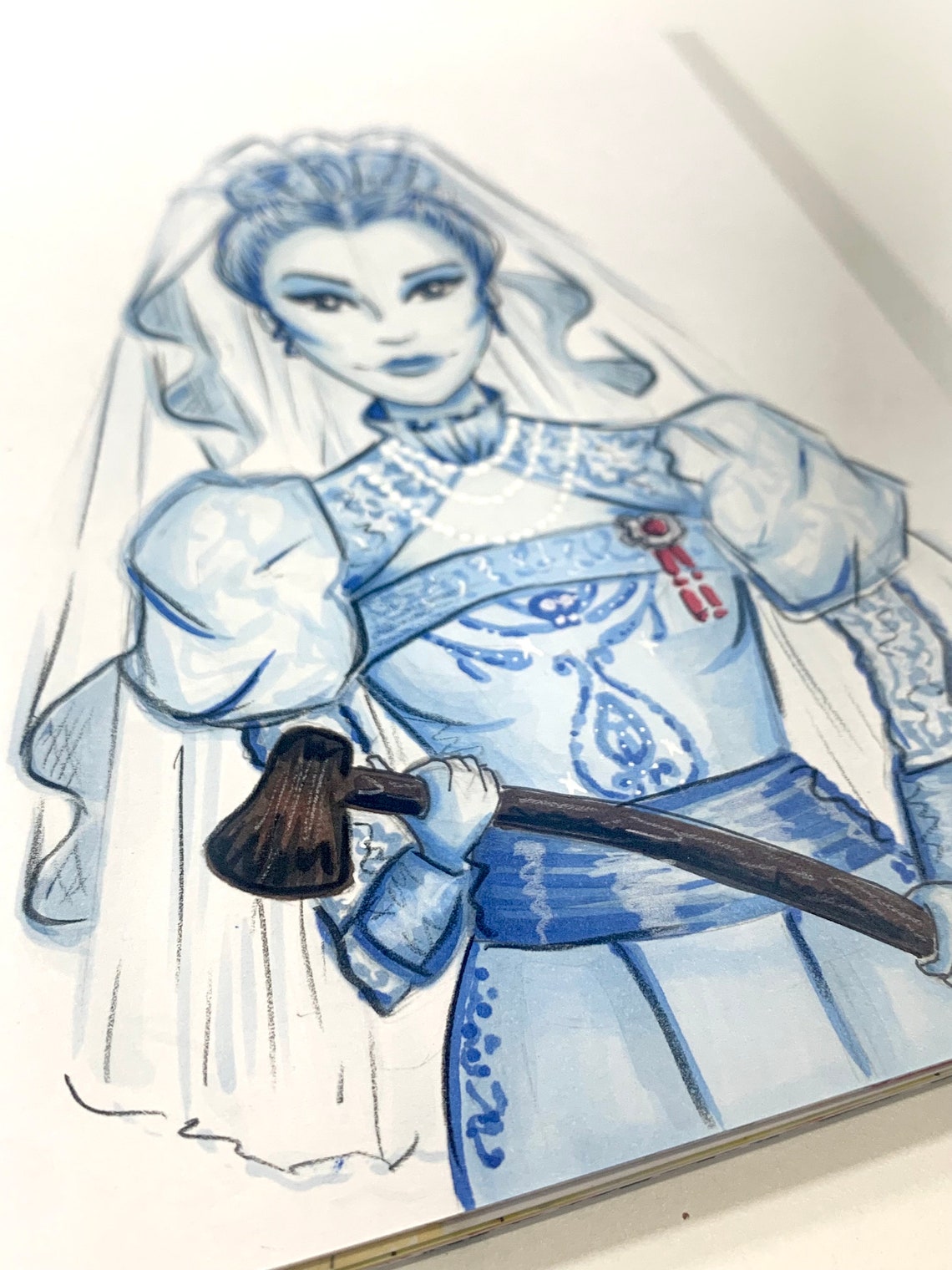 Haunted Mansion Ghost Bride Black Widow Bride Hatchet Ghoul Bride ...