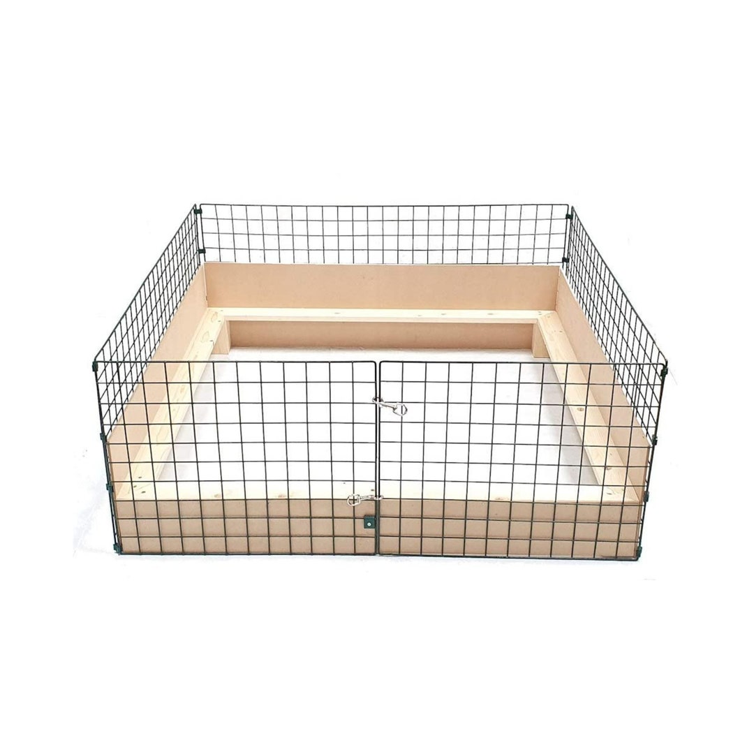 Puppy Dog Whelping Box 1.2m X 1.2m 4ft X 4ft With Timber Sides & Pig ...