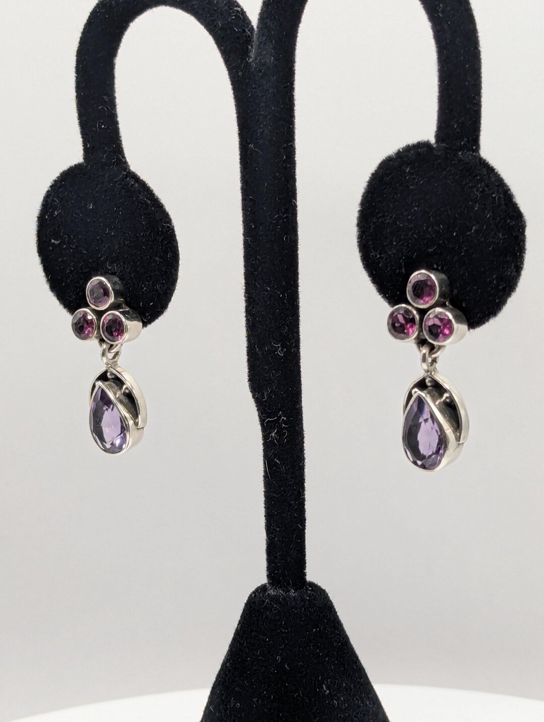 Nicky Butler Sterling Silver 925 Amethyst Garnet Drop Dangle Stud ...