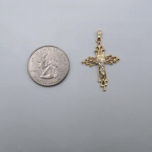 RVL 14K Yellow White Gold 585 Jesus on Cross Pendant - Etsy