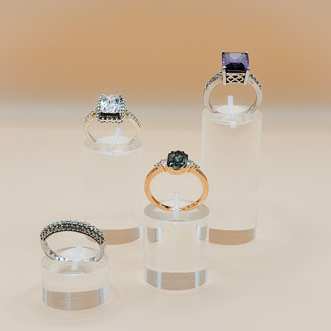 Perspex/acrylic Transparent Solid Round Ring Display Stand - Etsy