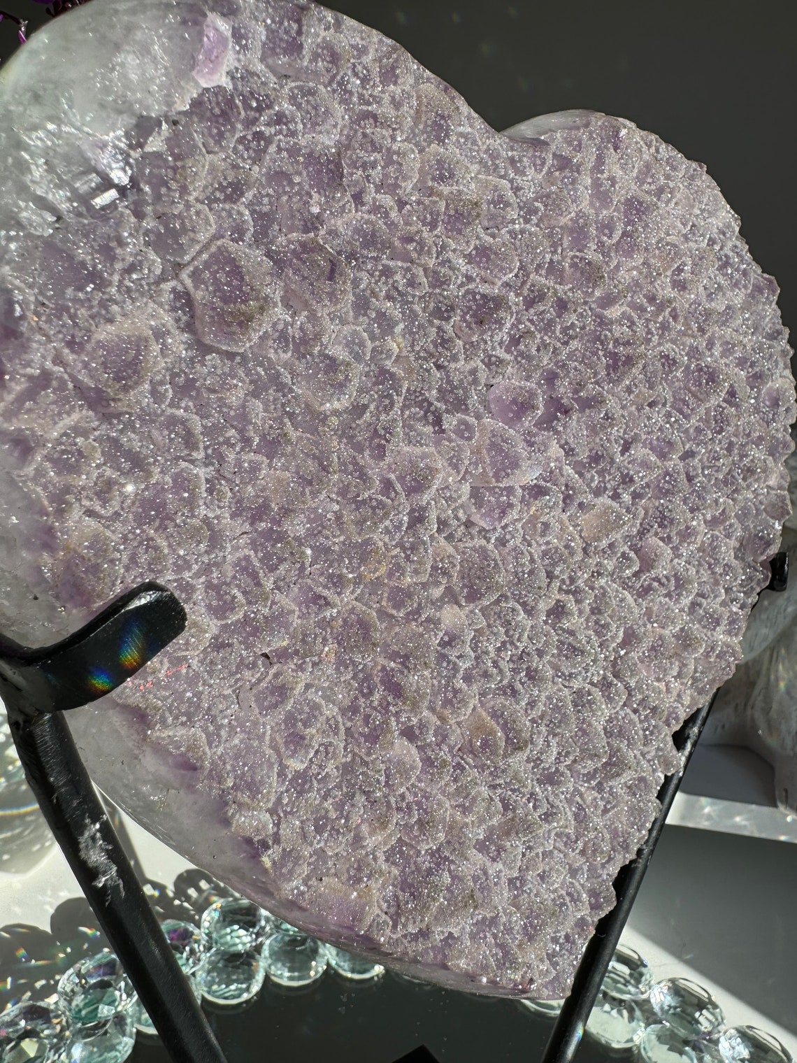 Sugar Amethyst Heart Healing Crystals 2669 Amethyst Cut Base - Etsy