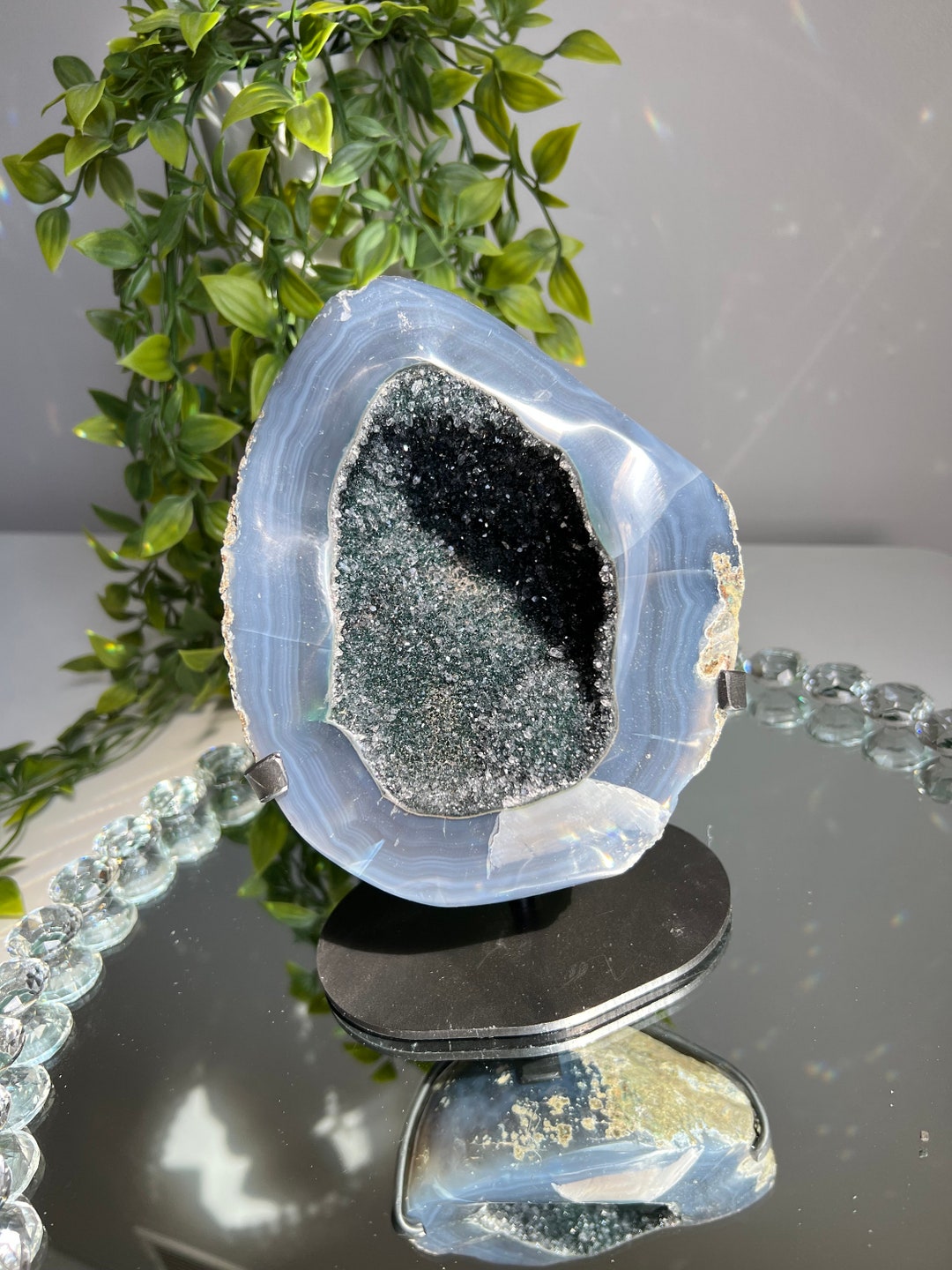 Green Sugar Druzy Agate Geode - Healing Crystals 2033 - Etsy