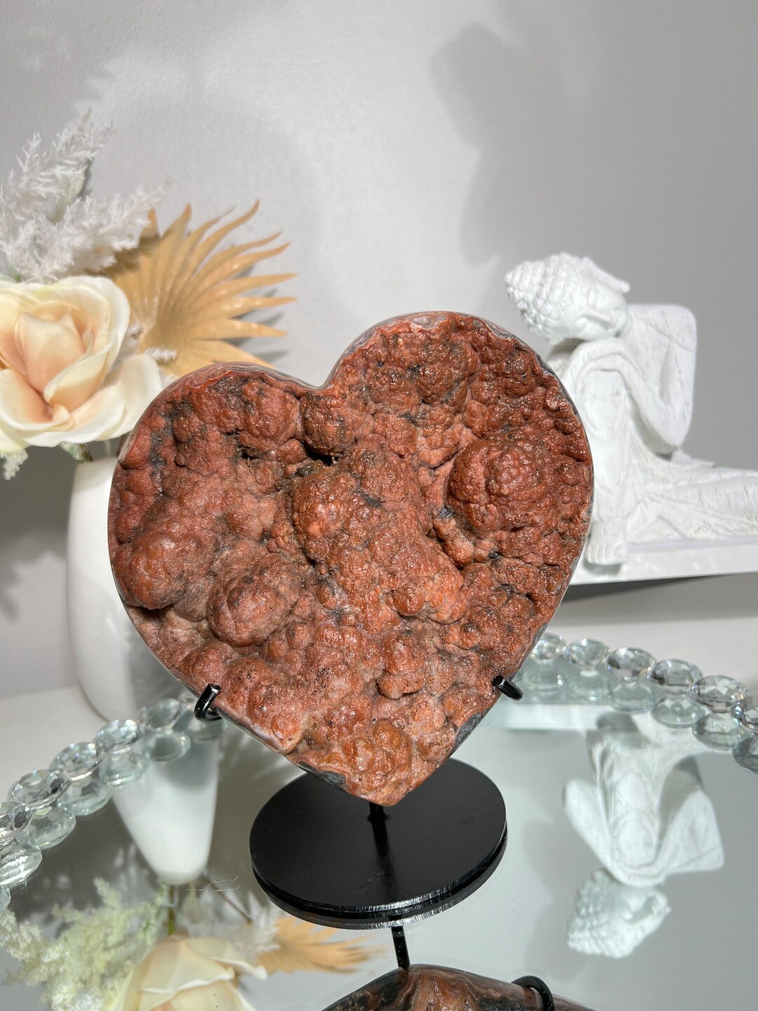 Druzy Red Agate Heart - Healing Crystals 2402 - Etsy