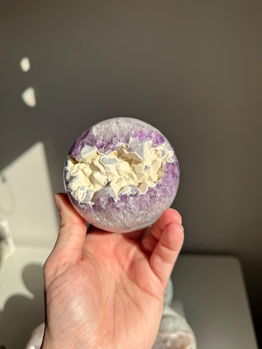 RARE Yellow Matte Sugar Amethyst Sphere 3214 - Etsy