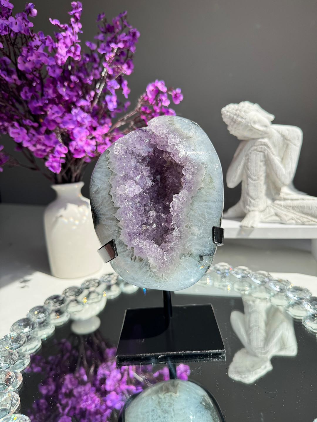 Amethyst Geode Healing Crystals 2763 - Etsy