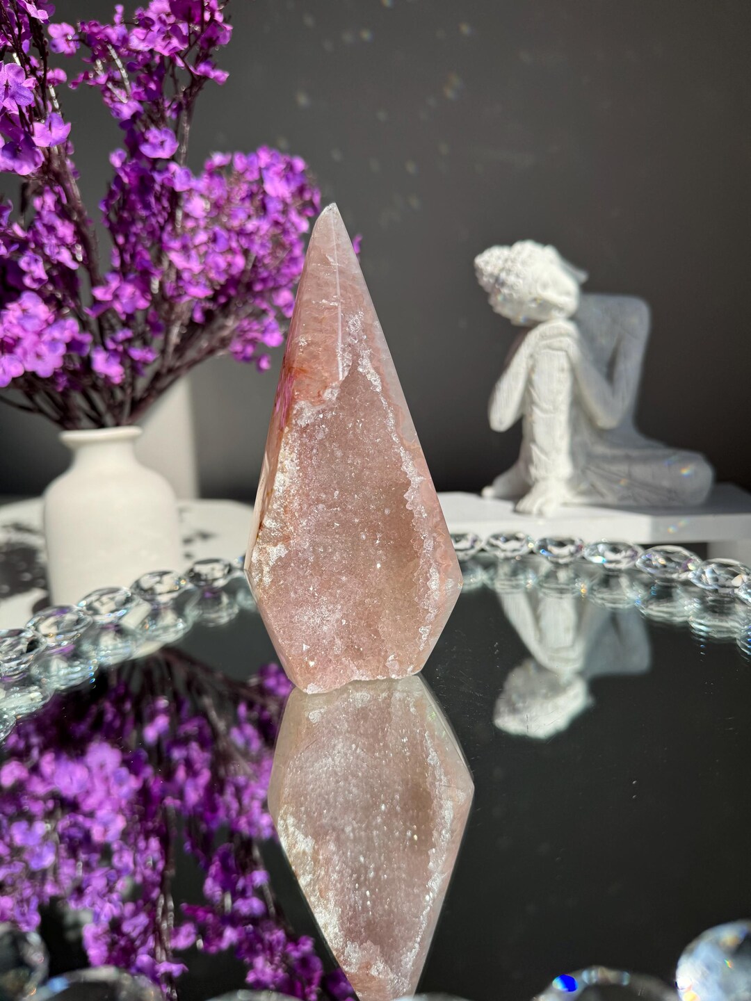 Pink Rainbow Amethyst Pendulum Healing Crystals 2913 - Etsy