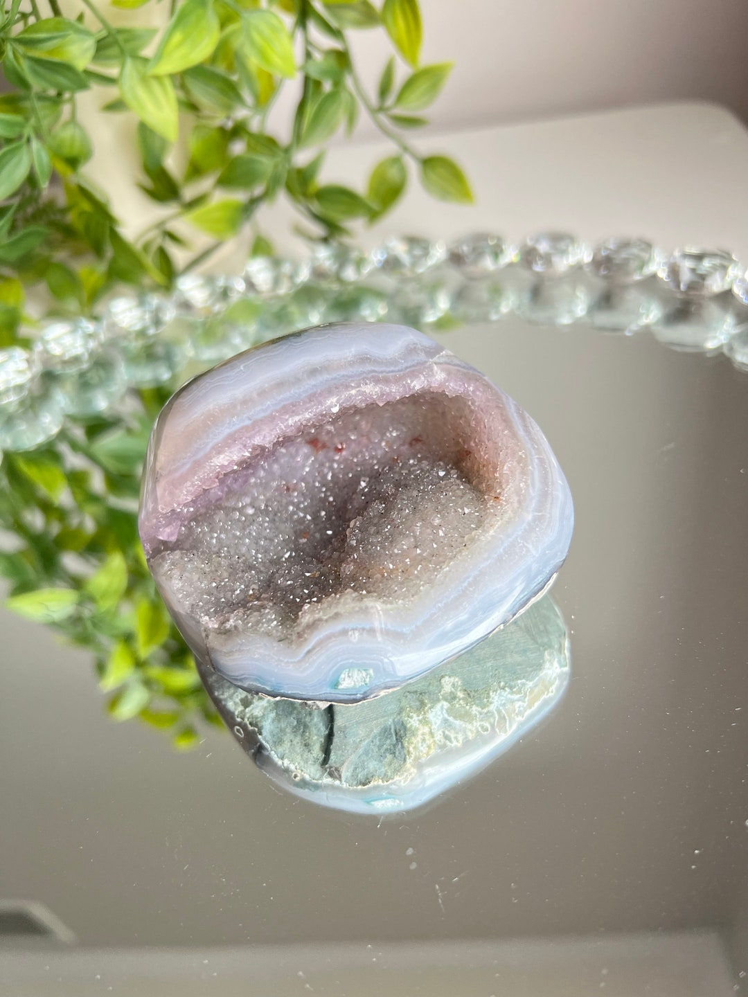 Pink and Green Sugar Amethyst Geode - Healing Crystals 2145 - Etsy
