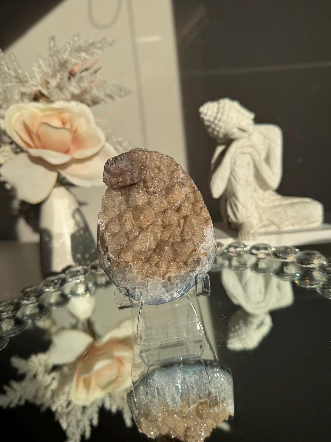 Sugar Rainbow Amethyst Geode With Calcite 3215 - Etsy