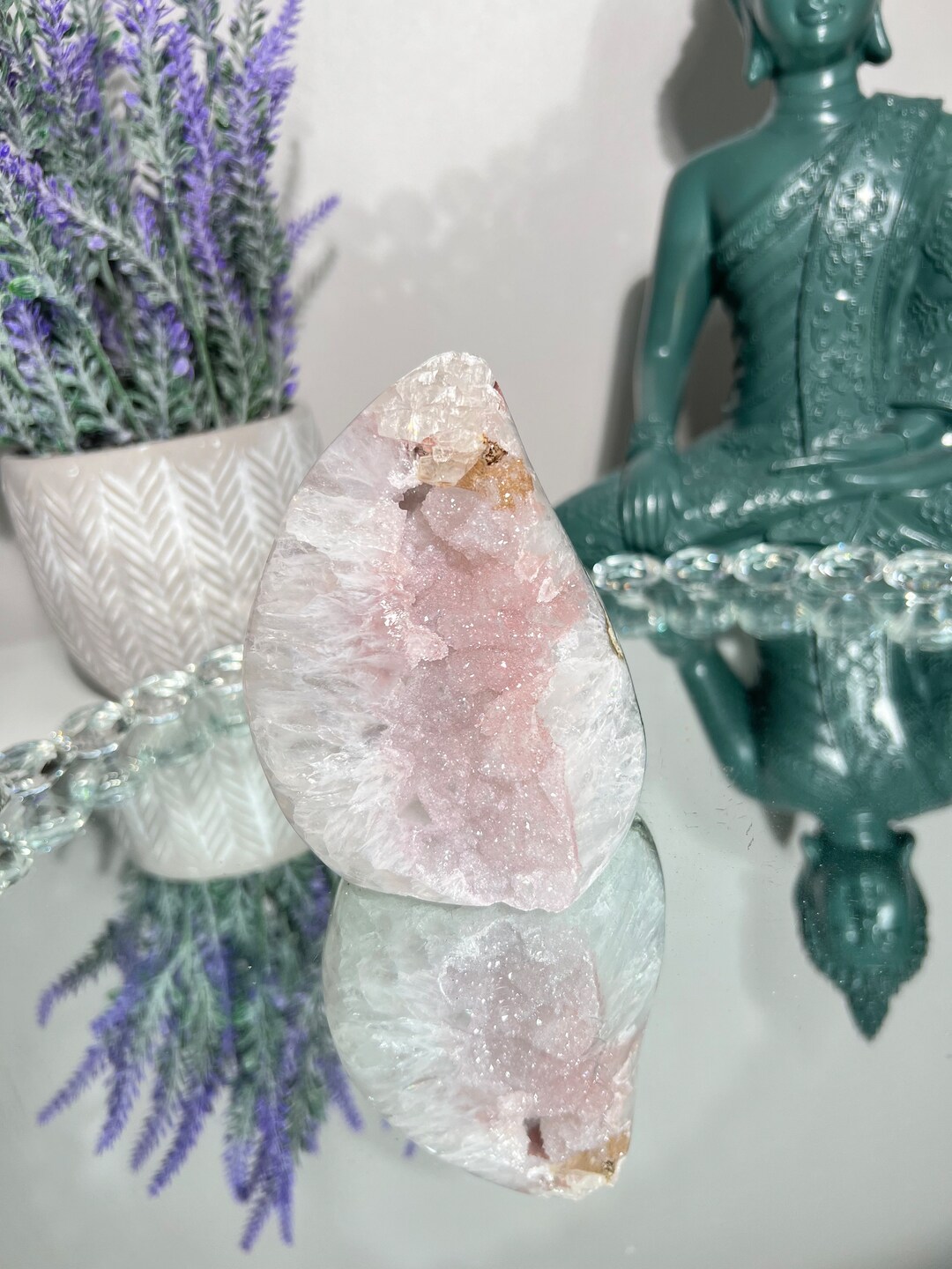 Pink Sugar Druzy Rainbow Amethyst Flame Healing Crystals - Etsy