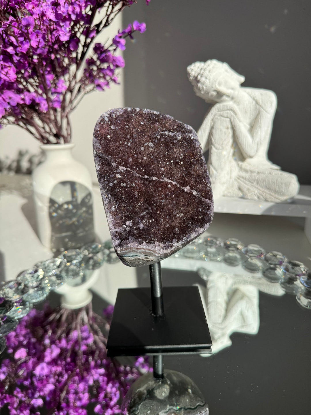 Amethyst on Stand Healing Crystals 2602 - Etsy
