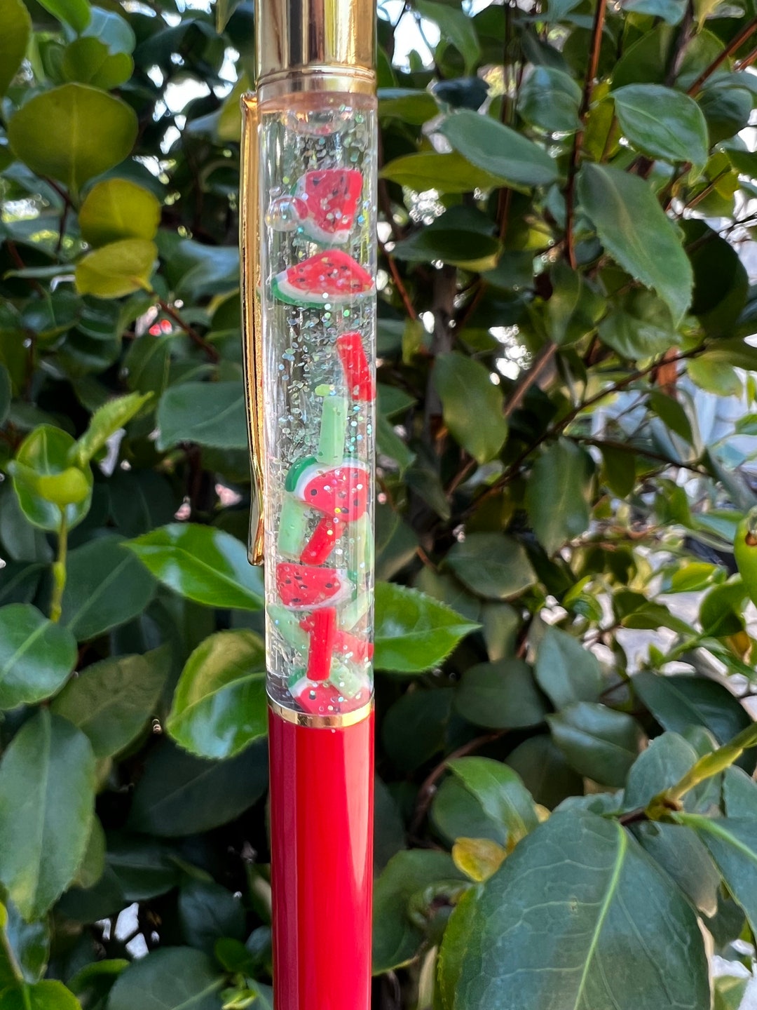 Watermelon Patch Floating Glitter Pen, Planner Pen, Journaling, Perfect ...