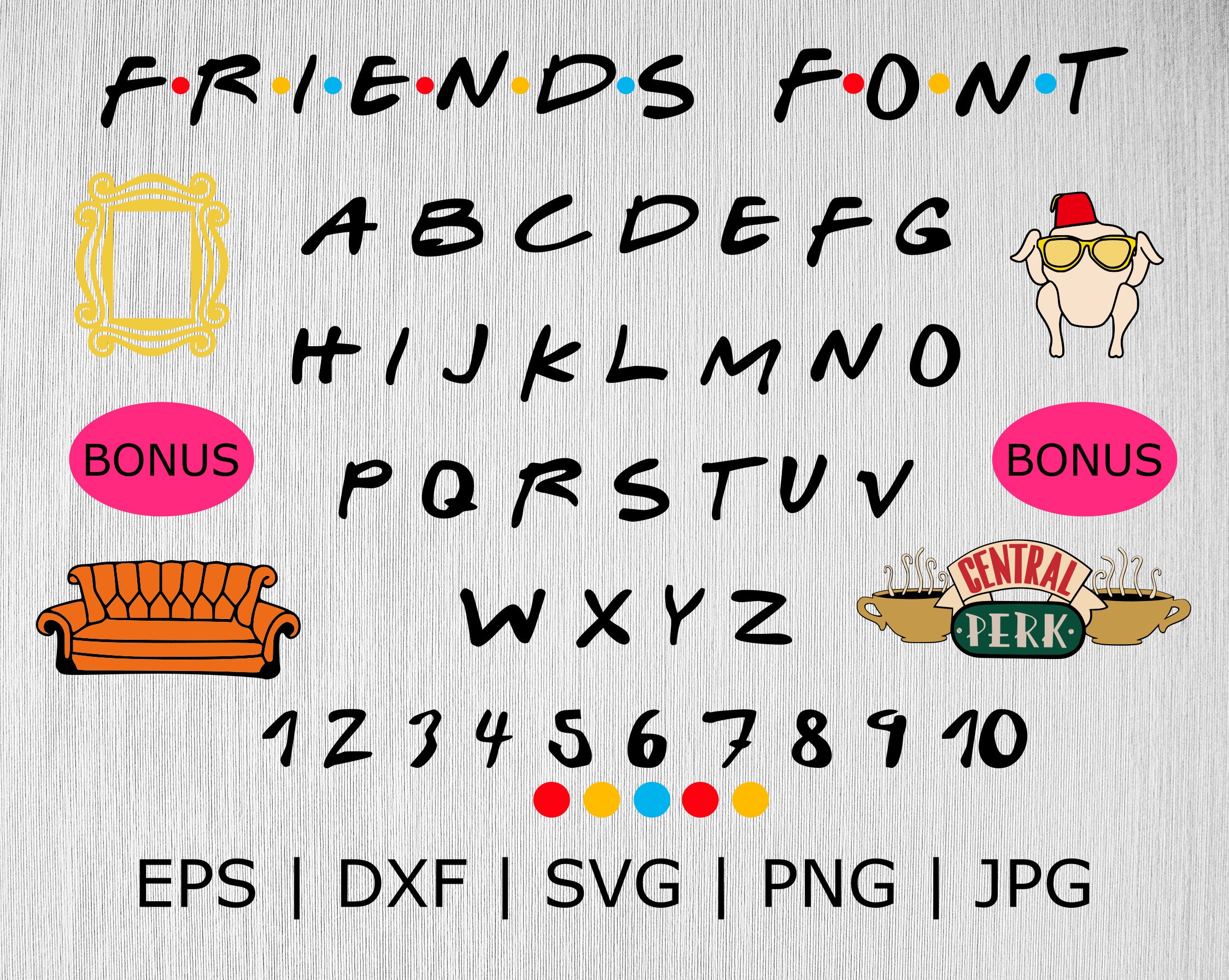 Friends SVG Friends Font SVG Friends Tshirt Print | Etsy UK
