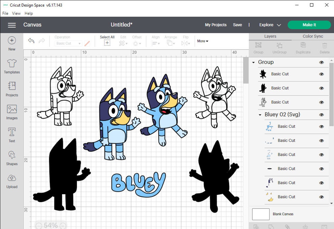 Bluey SVG Bluey PNG LAYERED Svg Files for Cricut Silhouette | Etsy ...