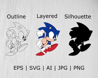 Sonic the Hedgehog Svg | Etsy