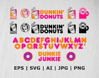 Dunkin Donuts Svg | Etsy