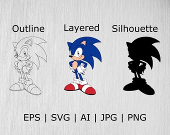 Sonic the Hedgehog Svg | Etsy