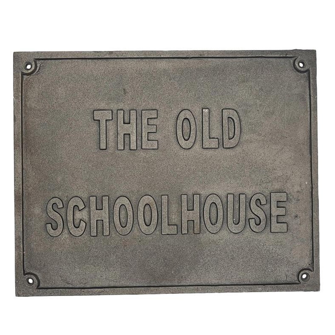 Door Sign Plaque Antique Style Cast Iron THE OLD SCHOOLHOUSE - Etsy UK