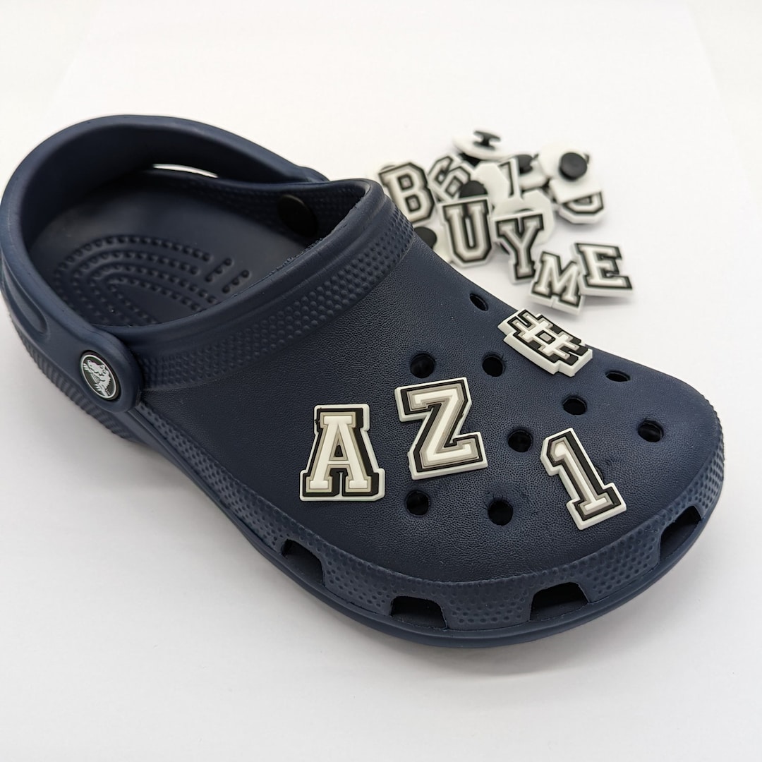 Alphabet Letters and Numbers Jibbitz Croc Shoe Clog Charms Decorations ...