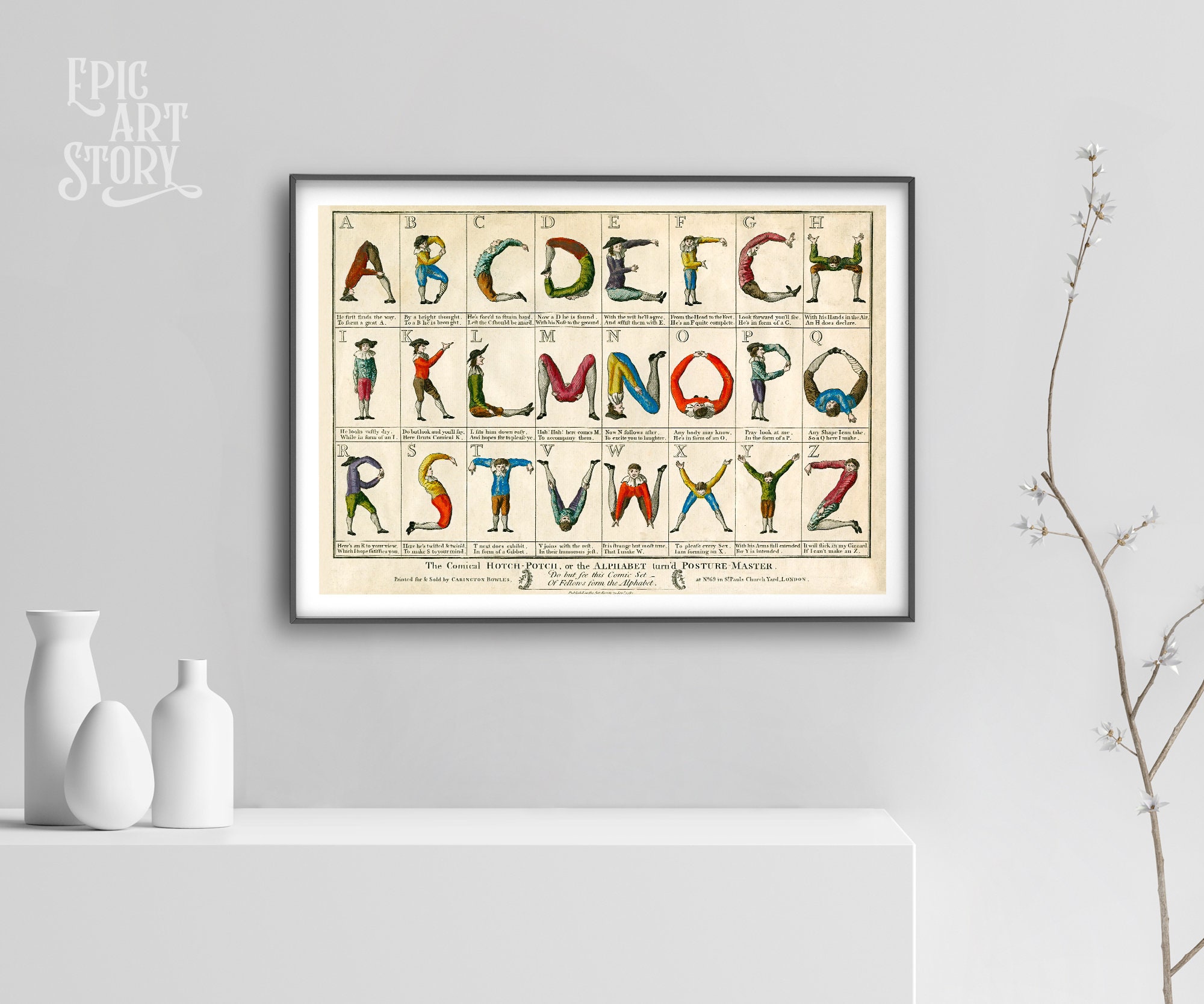 Vintage Alphabet Print The Comical Hotch Potch By Carington Etsy