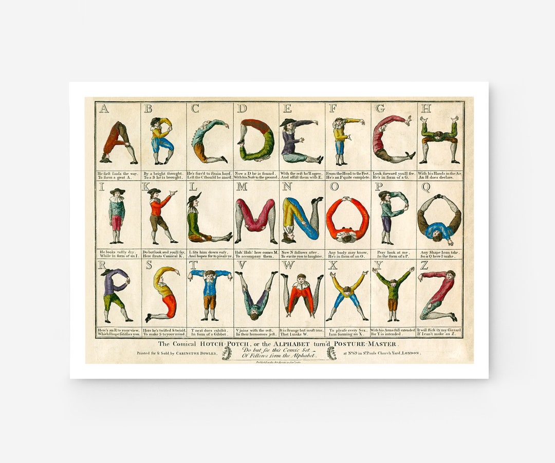 Vintage Alphabet Print The Comical Hotch Potch By Carington Etsy