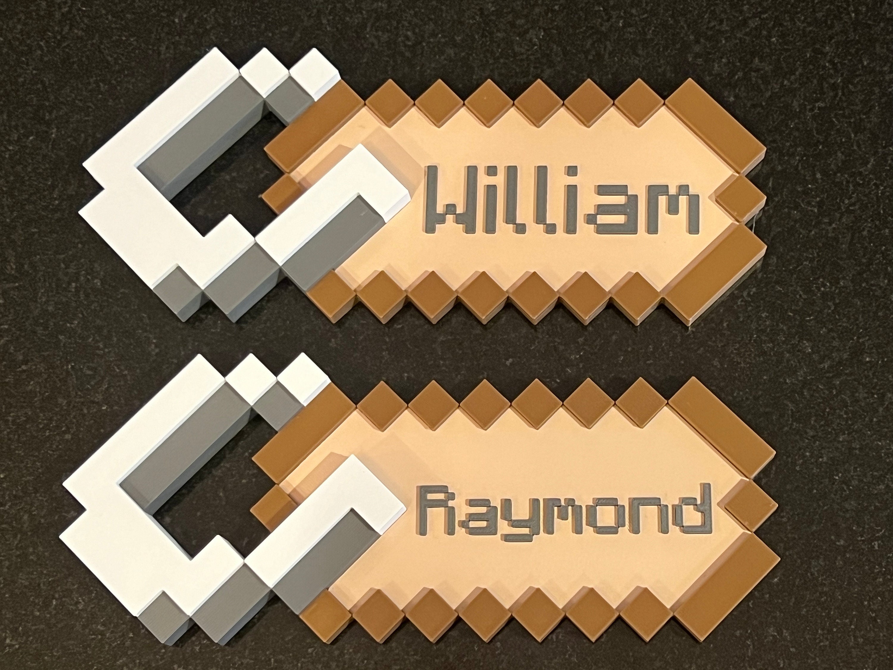 Minecraft Name Tag Personalized Custom Name Plate, Personalized Desk ...