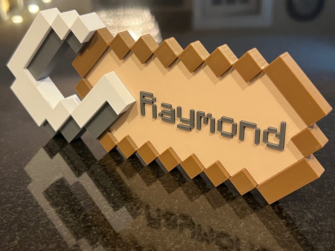 Minecraft Name Tag Personalized Custom Name Plate, Personalized Desk ...