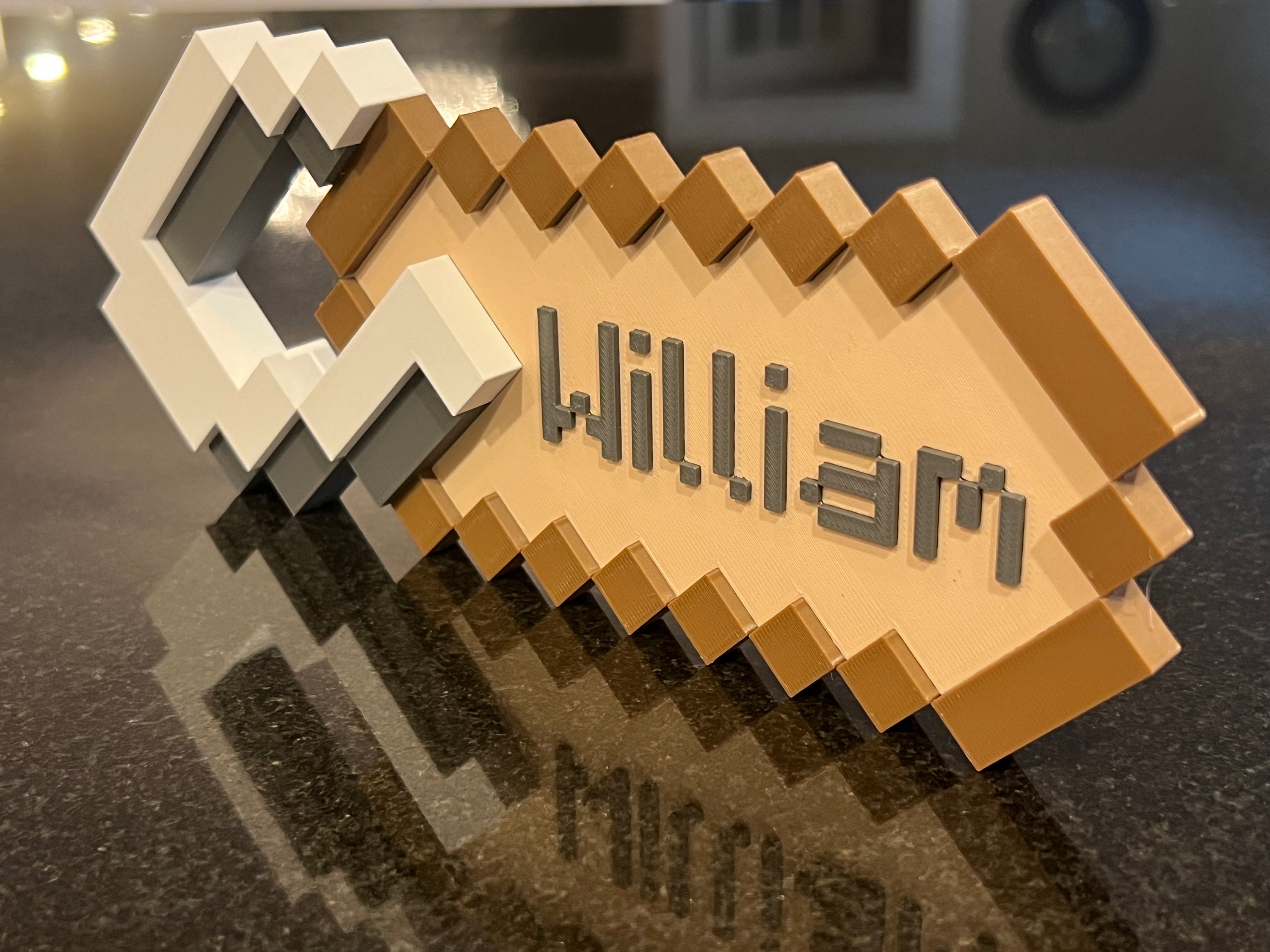 Minecraft Name Tag Personalized Custom Name Plate, Personalized Desk ...