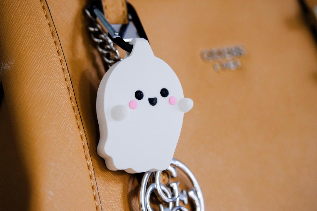 Cute Kawaii Ghost Keychain 3D Printed - Etsy