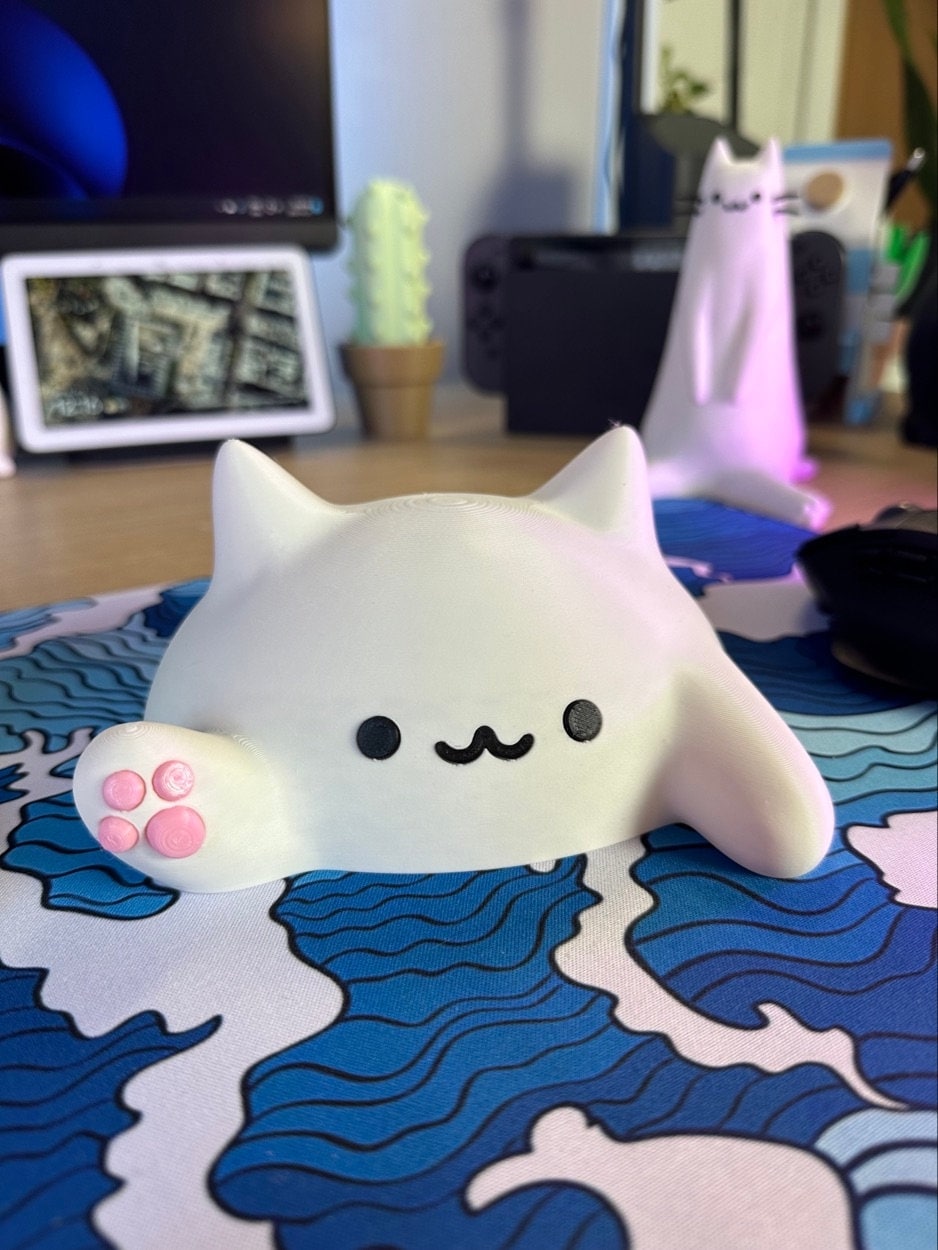 Bongo Cat Figurine, Bongo Cat Toy, Bongo Desk Cat, Cat Desk Decoration ...