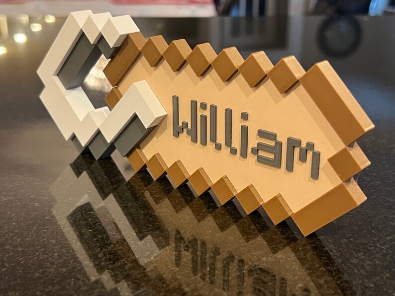 Minecraft Name Tag Personalized Custom Name Plate, Personalized Desk ...